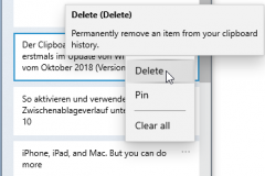 So aktiviert und verwendet man den Zwischenablageverlauf unter Windows 10 – Linuxpeter Softwareblog